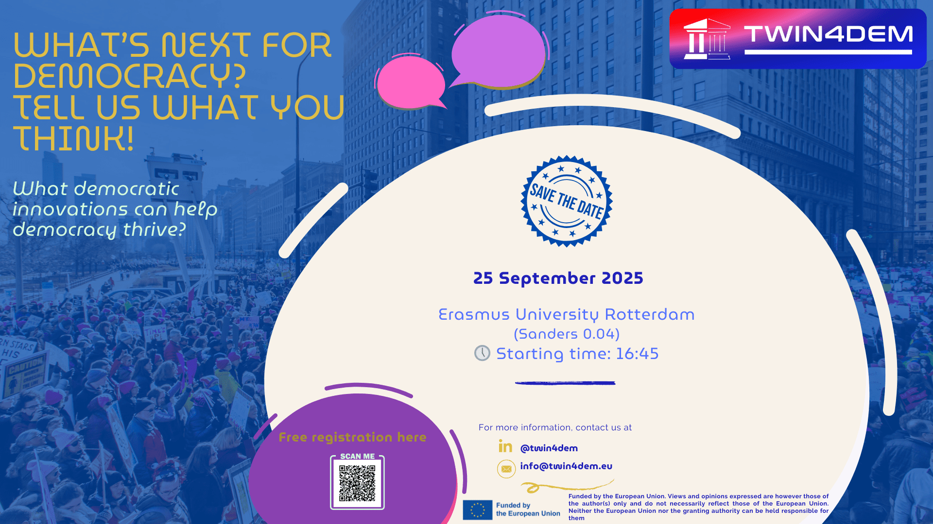 Call for Participation: The Future of Dutch Democracy - twin4dem.eu